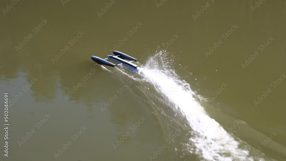 Prototype of an electric model of a ship reaching speeds of up to 100 ...
