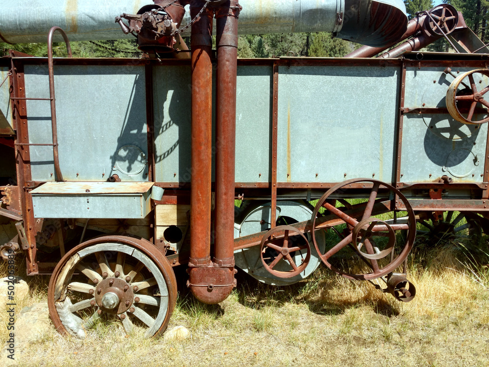 vintage farm equipment antique harvester rusting old farming harvest ...