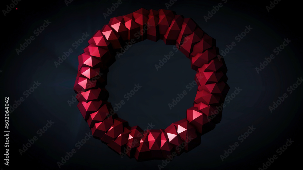 Animation of rotation of brilliant and sparkling circle made of ...