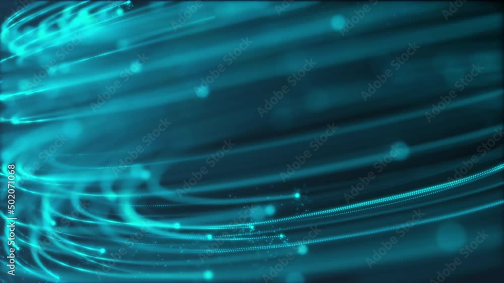 Digital data flow motion background animation with a fast moving stream ...