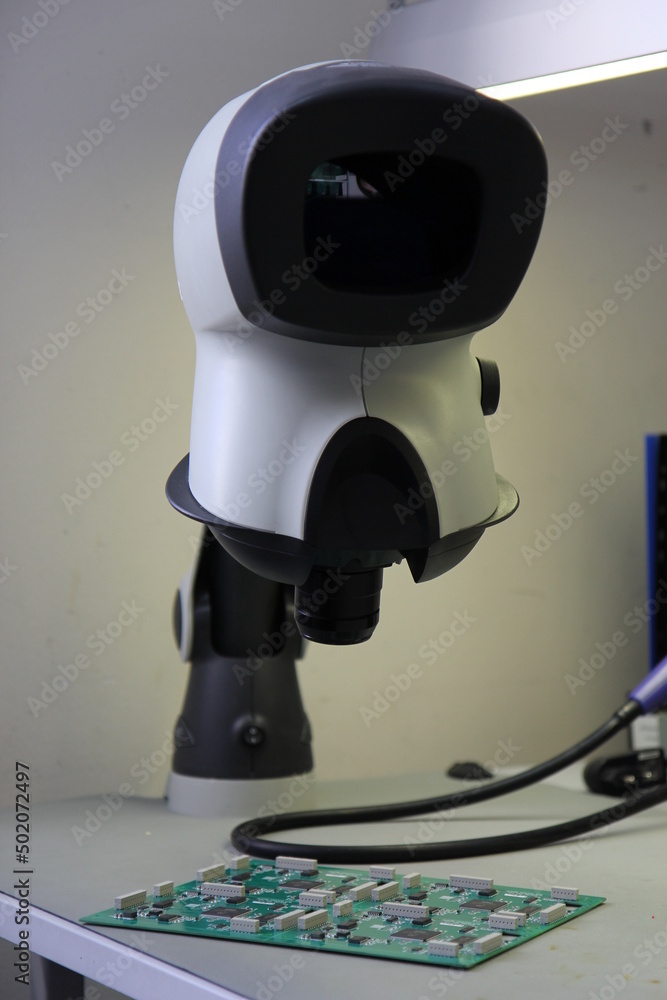 Industrial microscope for quality control of printed circuit boards ...