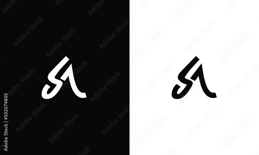 Initial Monogram Letter SA Logo Design Vector Template. S A Letter Logo ...