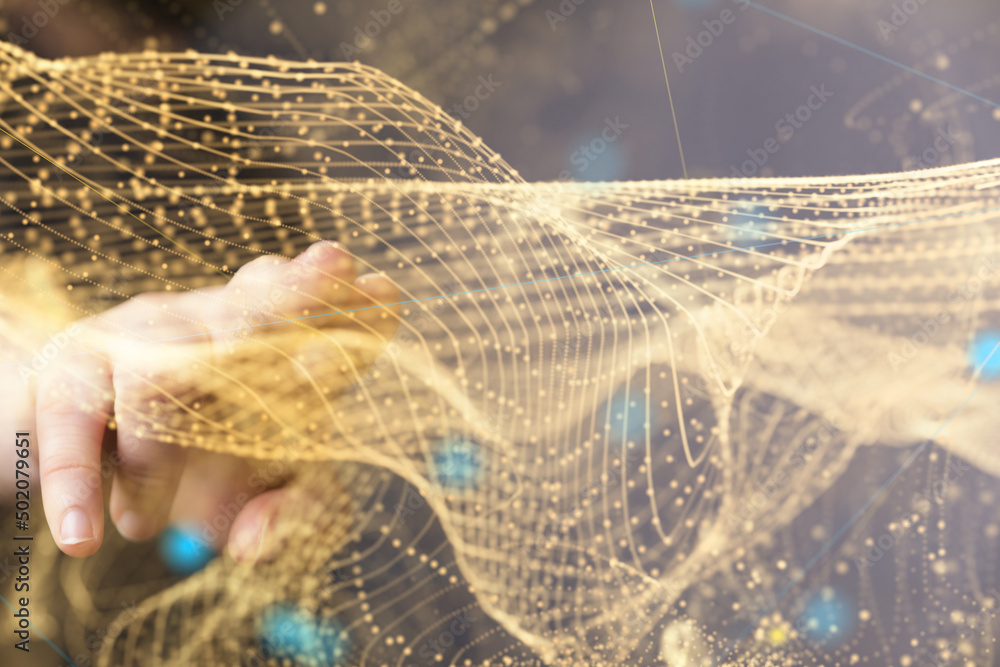 Neural network concept. Connected cells with links. Stock Photo | Adobe ...