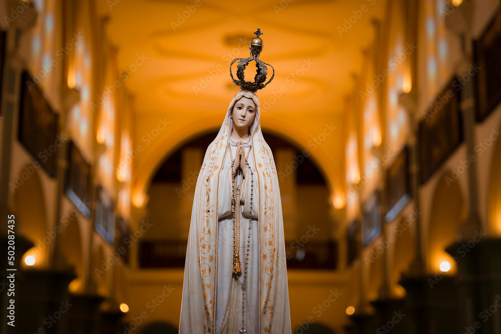 Our Lady of Fatima statue of the image Stock Photo | Adobe Stock