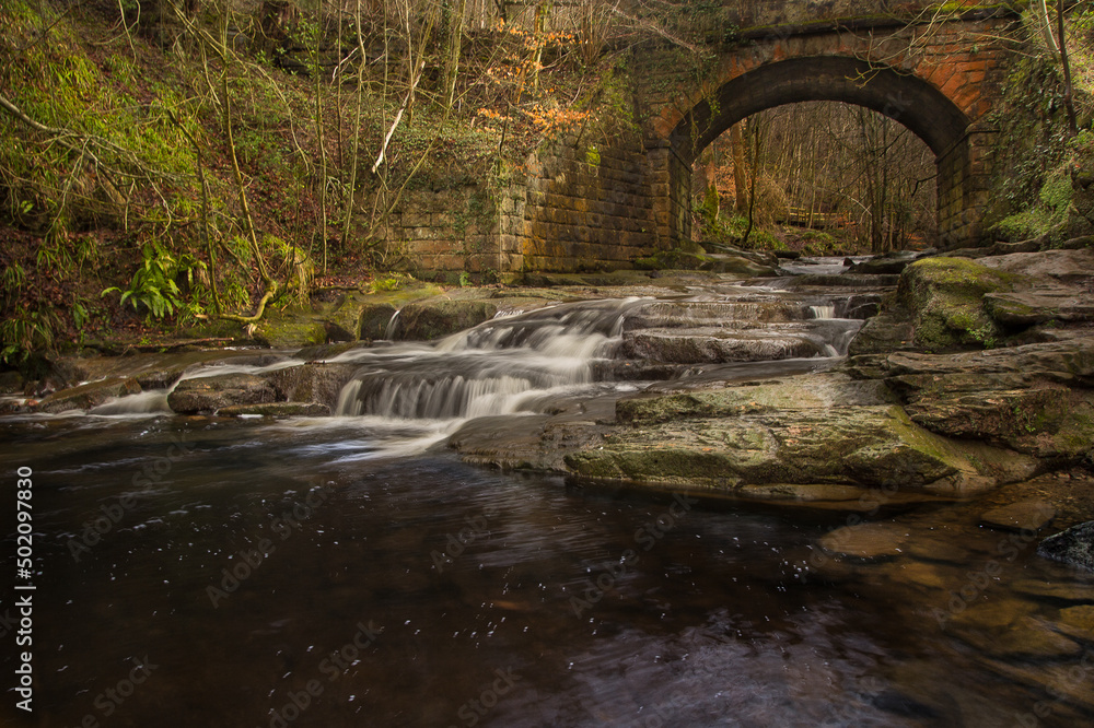 Falling Foss a well known waterfall around North Yorkshire in the UK ...