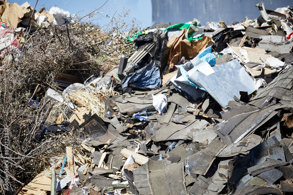 Pile of Various Types of Trash disposed of at a Landfill Stock Photo ...