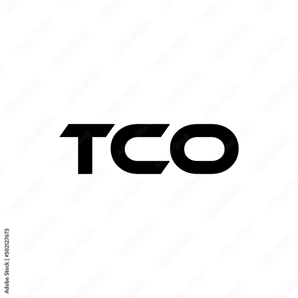 Vecteur Stock TCO letter logo design with white background in ...