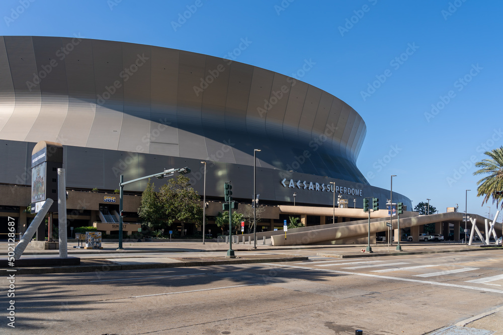 New Orleans, Louisiana, USA - February 12, 2022: Caesars Superdome ...