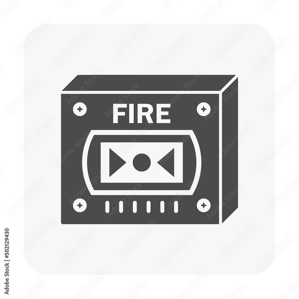 Manual call point, mcp vector icon. Security equipment for control fire ...