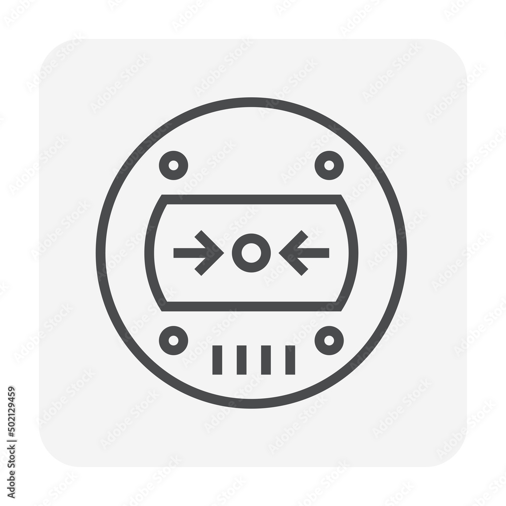 Manual call point, mcp vector icon. Security equipment for control fire ...