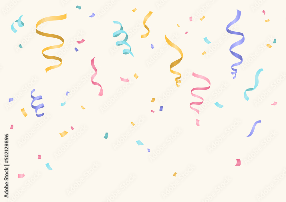 Vector illustration of confetti in pastel colors. Stock Vector | Adobe ...