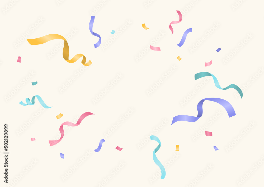 Vector illustration of confetti in pastel colors. Stock Vector | Adobe ...