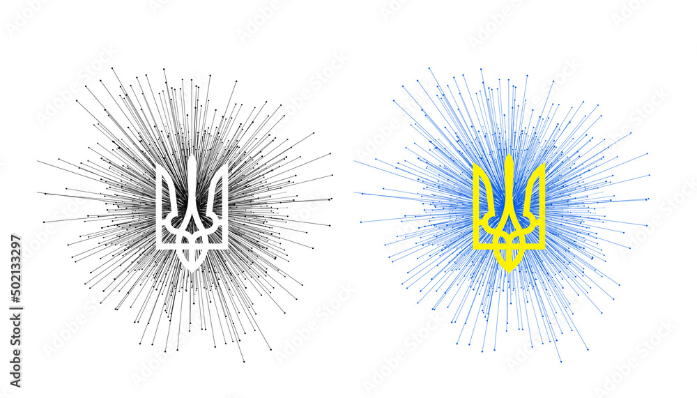 Ukraine symbol. Use it for stop the russian military invasion рoster ...