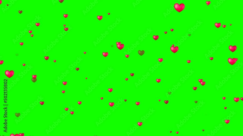 Red Heart motion screen for Greeting love video animation. 4K Romantic ...