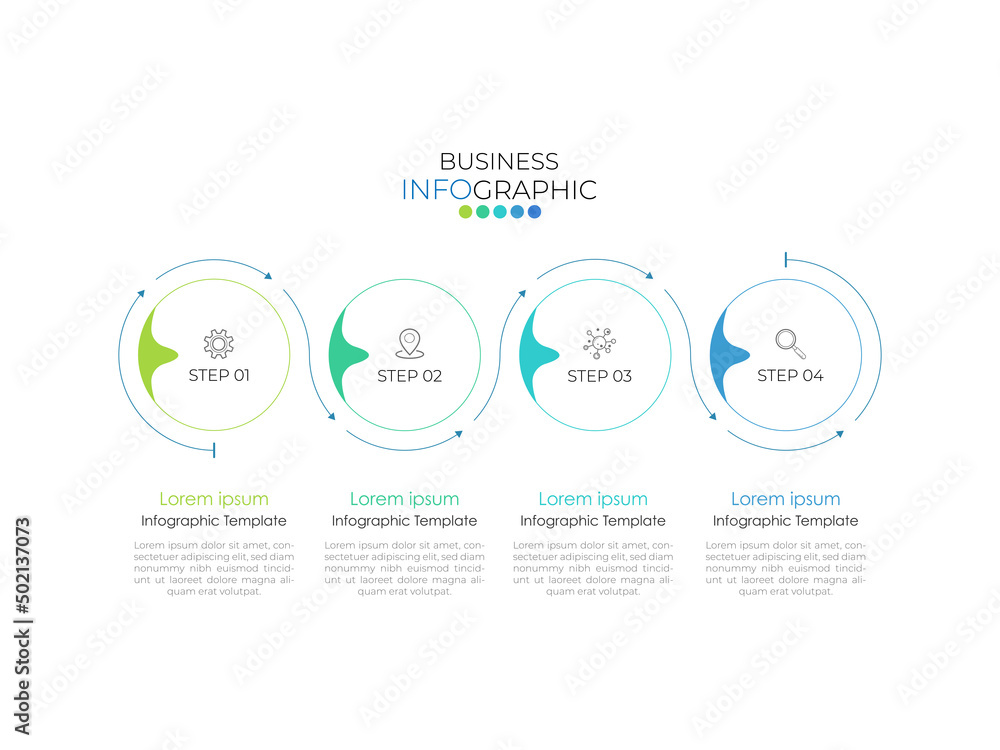 Infographic Timeline template can be used for workflow layout, diagram ...