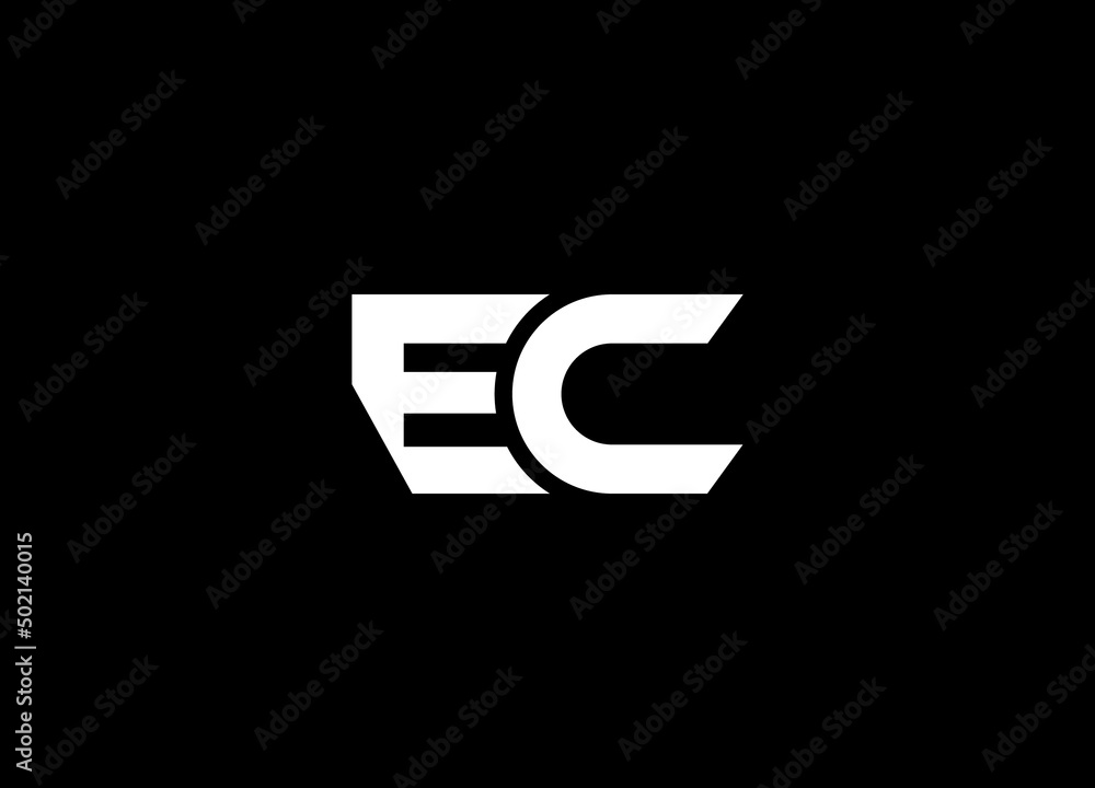 Initial Letter EC Logo Template Design Stock Vector | Adobe Stock