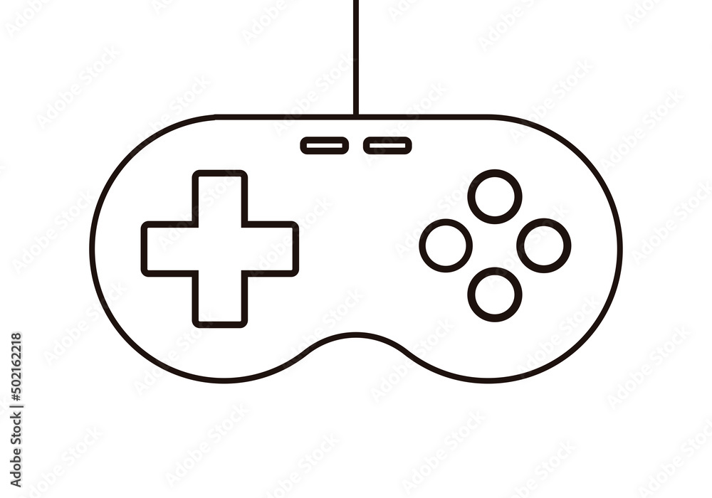 Icono negro de control de consola en fondo blanco. Stock Vector | Adobe ...