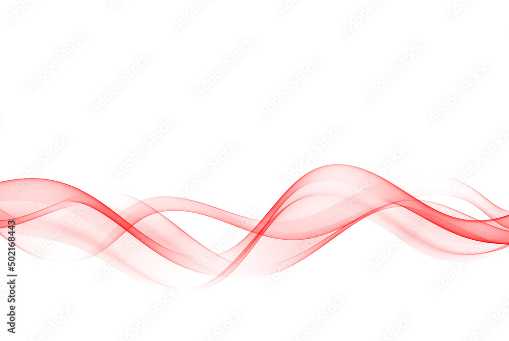 Red wave.Abstract vector flow of wavy lines. เวกเตอร์สต็อก | Adobe Stock