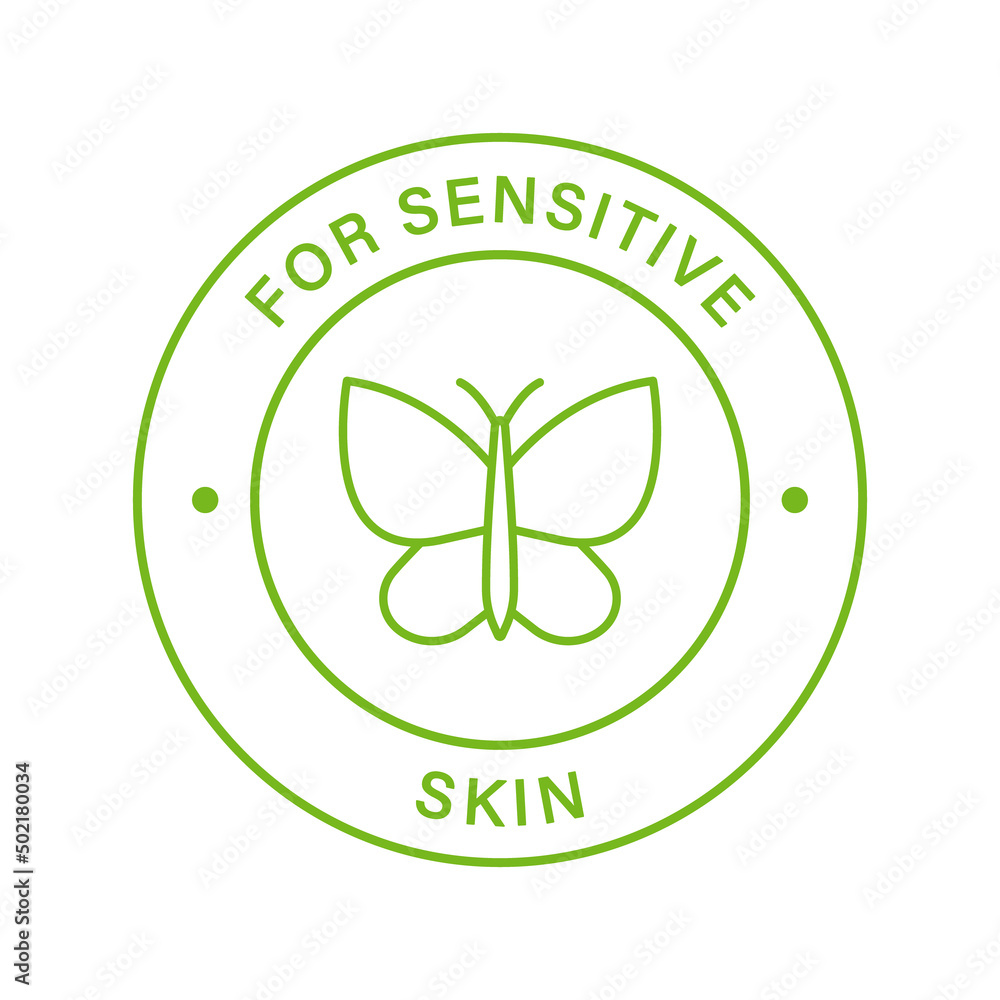 Dermatology for Sensitive Skin Line Green Stamp. Tested for ...