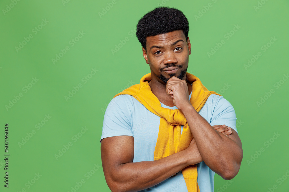 Young knowing truth shrewd fun man of African American ethnicity 20s ...