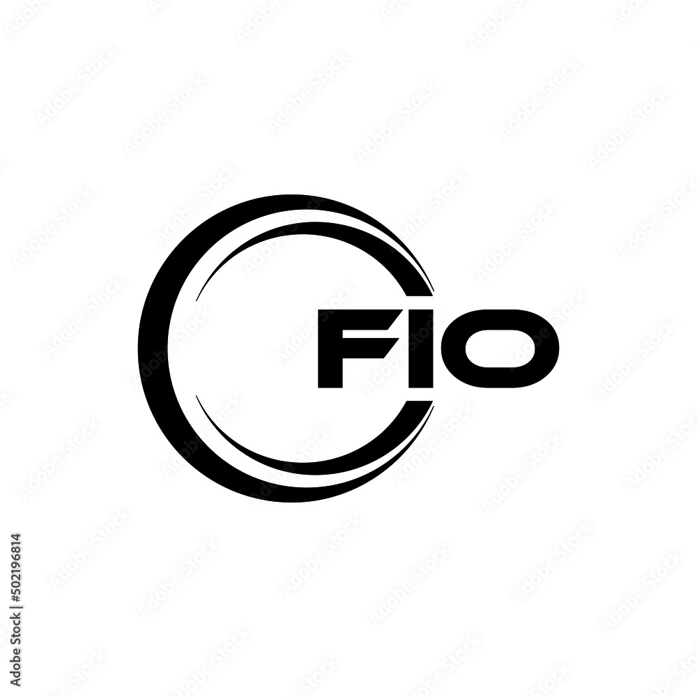 FIO letter logo design with white background in illustrator, vector ...