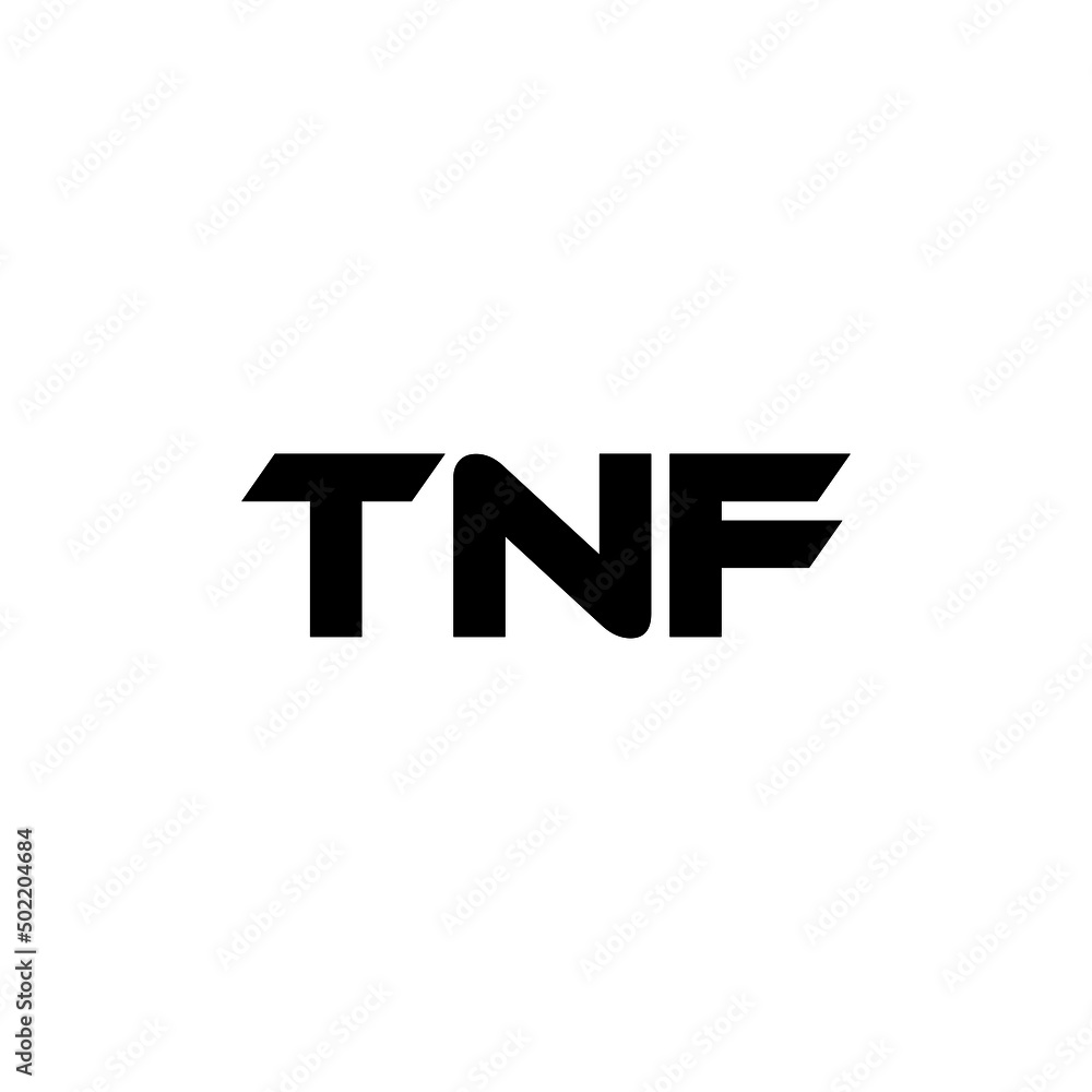 Vecteur Stock TNf letter logo design with white background in ...