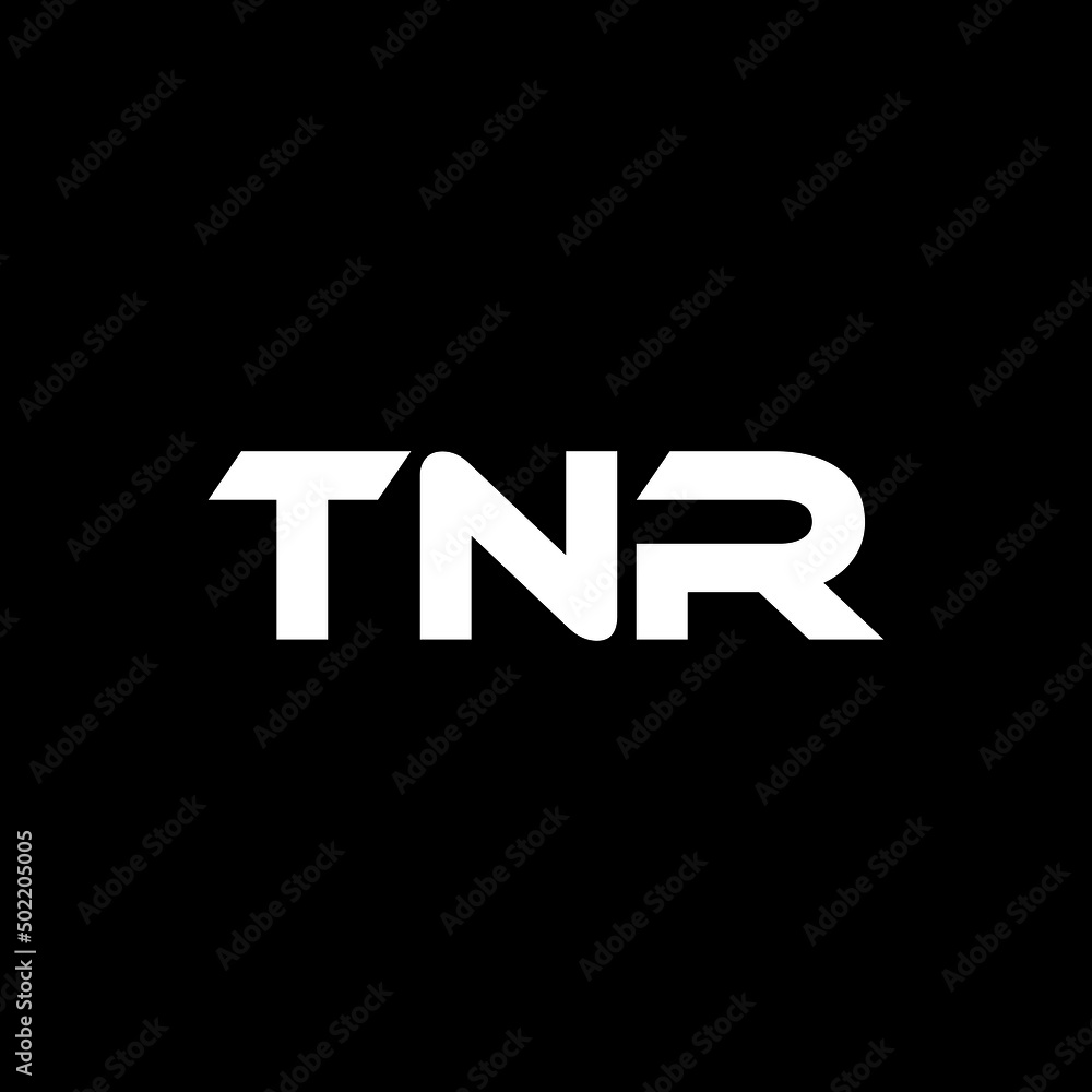 TNR letter logo design with black background in illustrator, vector ...