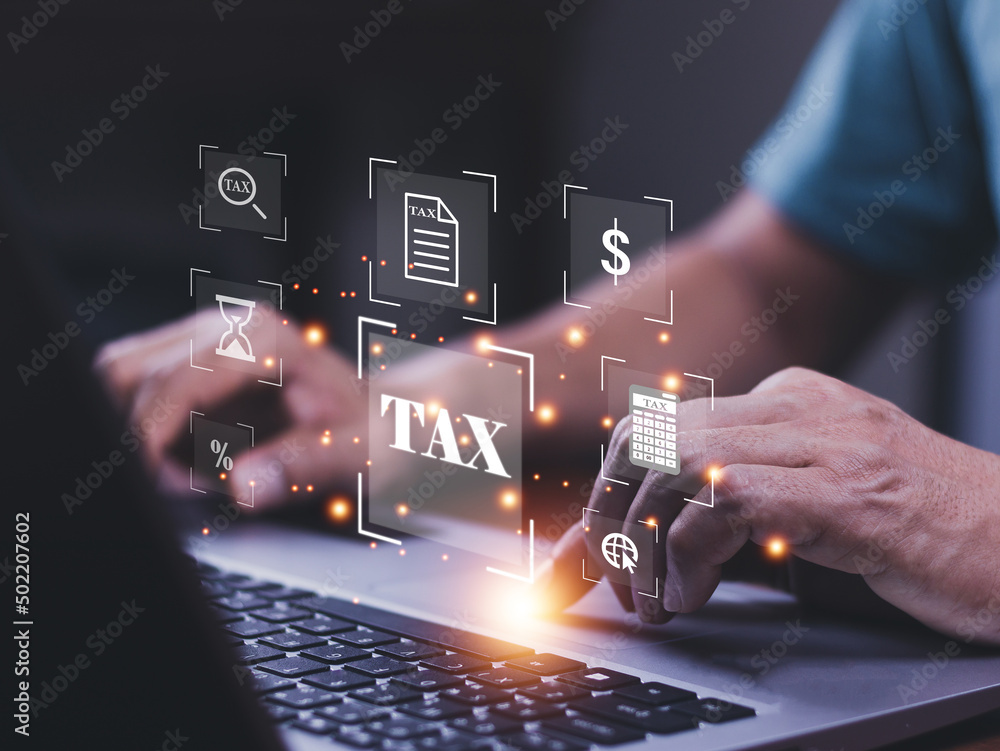 Busines using a computer to complete Individual income tax return form ...