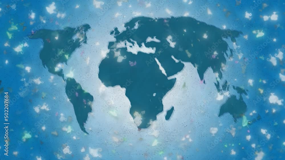 Global plastics polution concept 60 fps 4K slow motion loop video ...