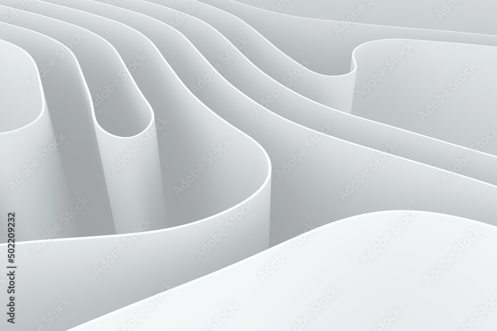 Modern background of layered waves. Abstract curves backdrop. Creative ...
