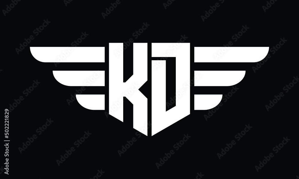 KD logo design vector template | monogram logo | abstract logo ...