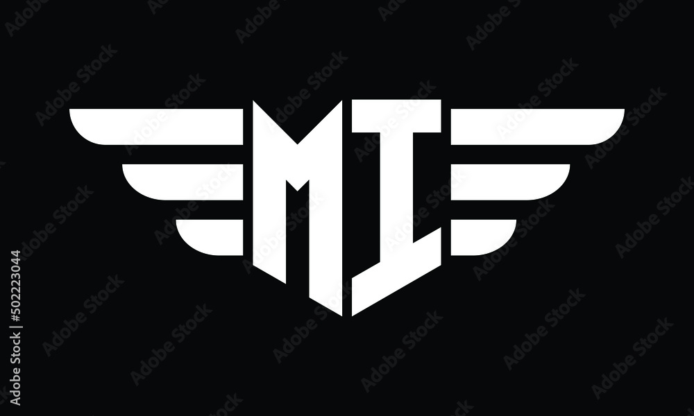 MI logo design vector template | monogram logo | abstract logo ...