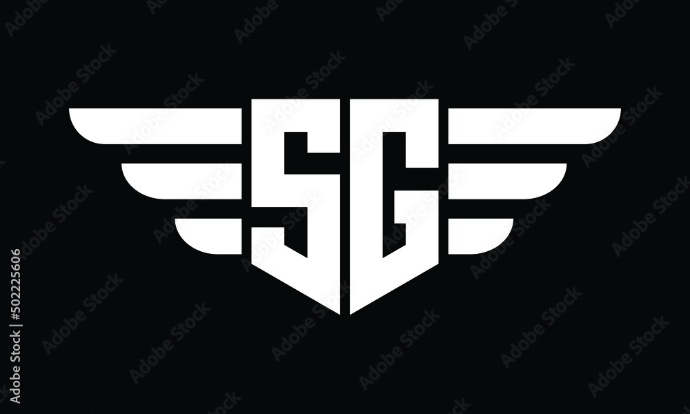 SG logo design vector template | monogram logo | abstract logo ...