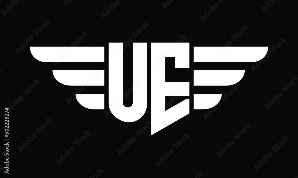 UE logo design vector template | monogram logo | abstract logo ...