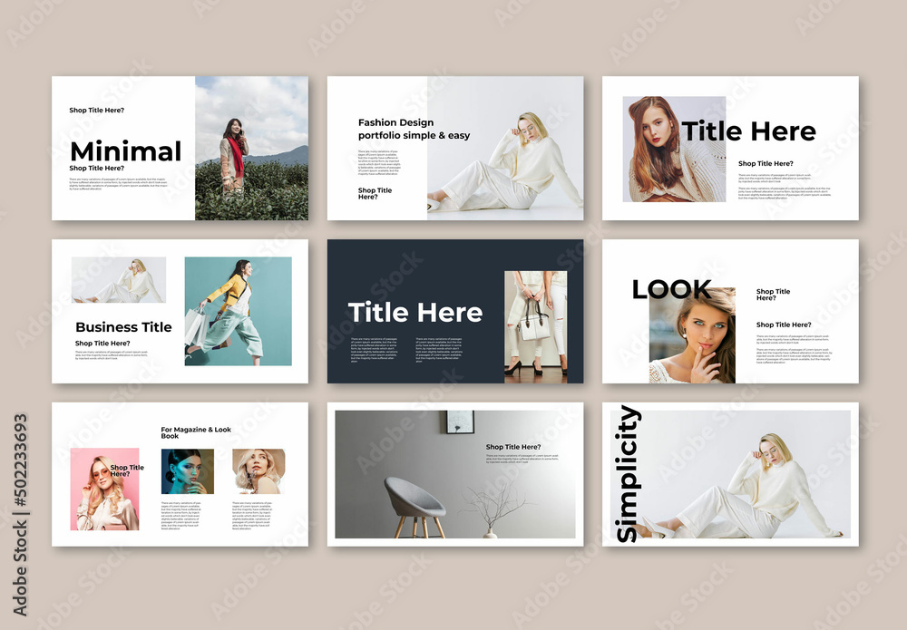 Minimal Presentation Layout Stock Template | Adobe Stock