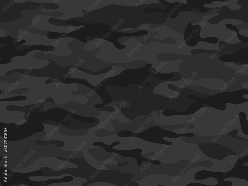 Seamless camouflage pattern grey. Army background. Military texture ...