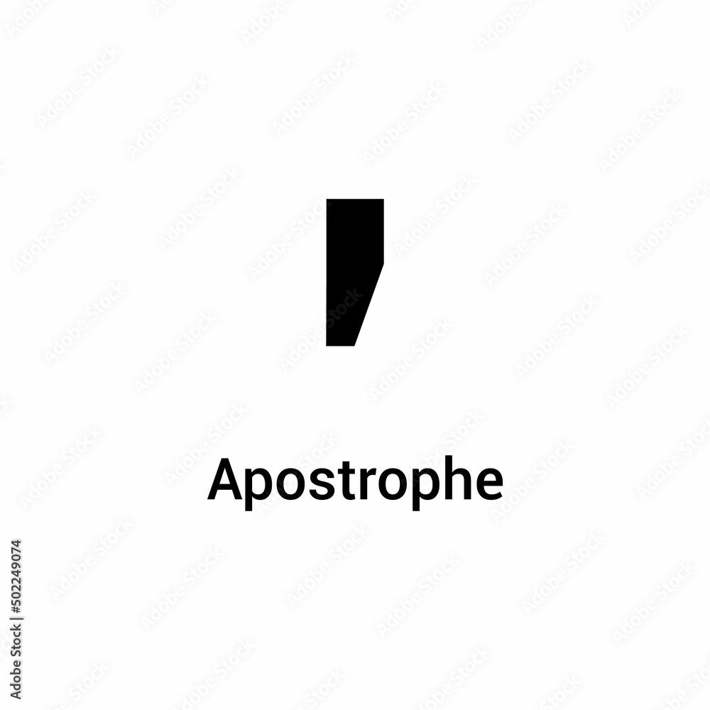 Apostrophe in English grammar vector illustration Stock Vector | Adobe ...