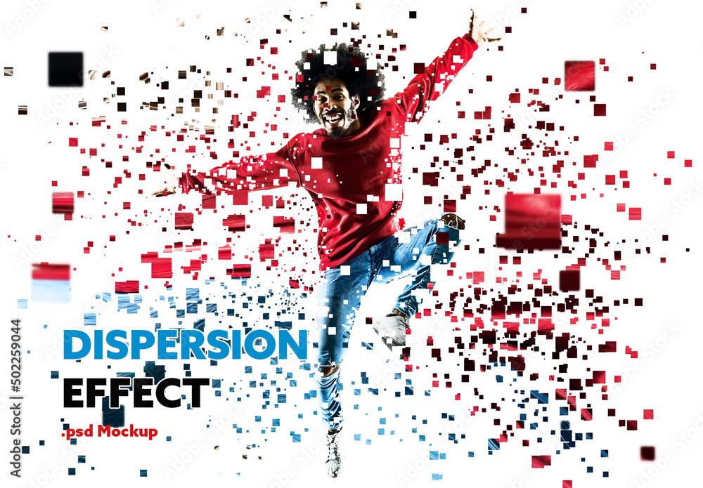 Pixelated Dispersion Effect Stock Template | Adobe Stock