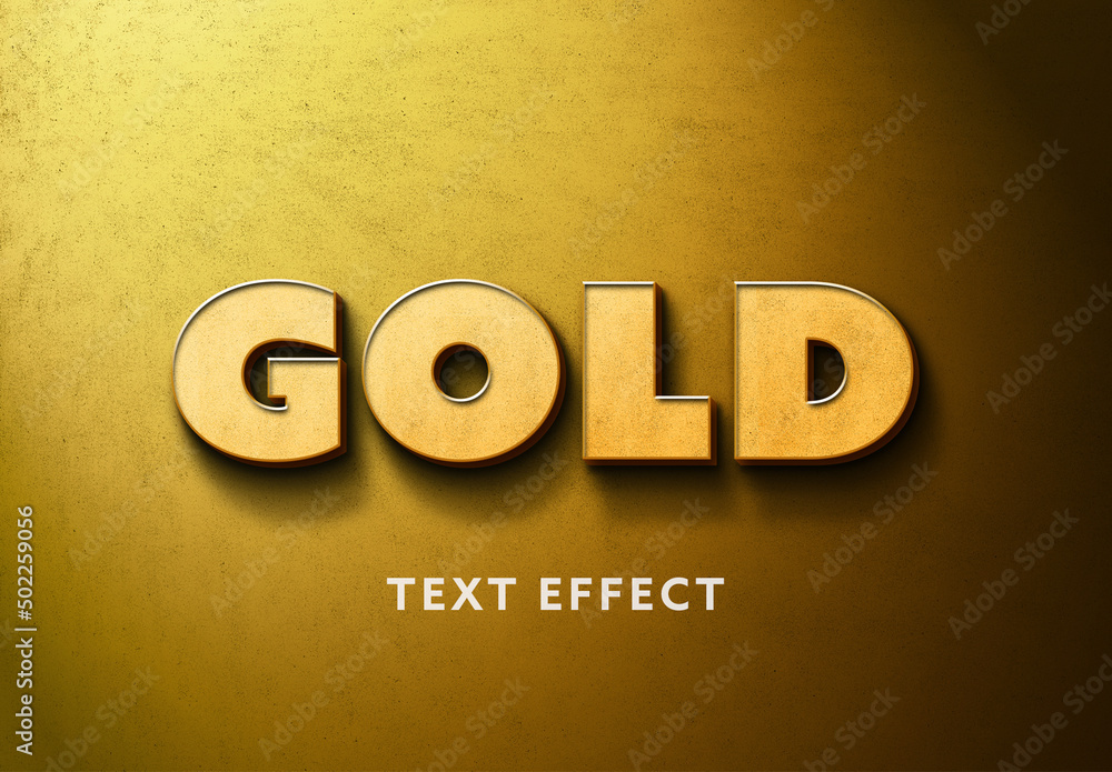 Gold Text Effect Stock Template | Adobe Stock