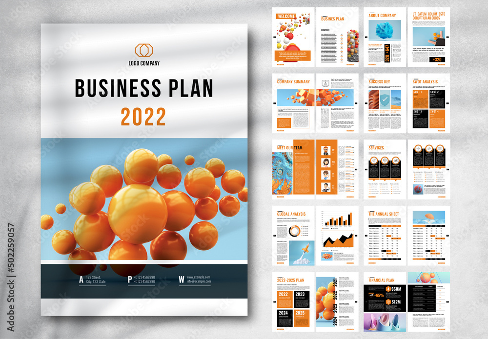 Business Plan Layout Stock Template | Adobe Stock