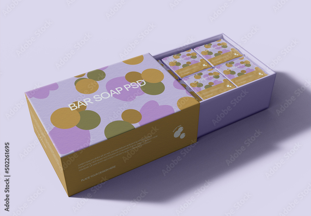 Packaging Box with Bar Soaps Stock Template | Adobe Stock