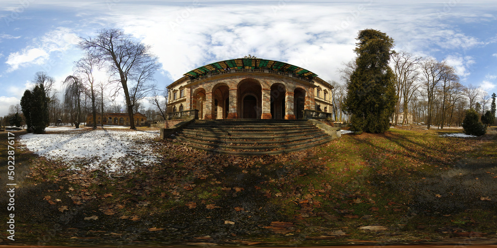 Abandoned Palace in Pilica, HDRI Panorama Stock Photo | Adobe Stock