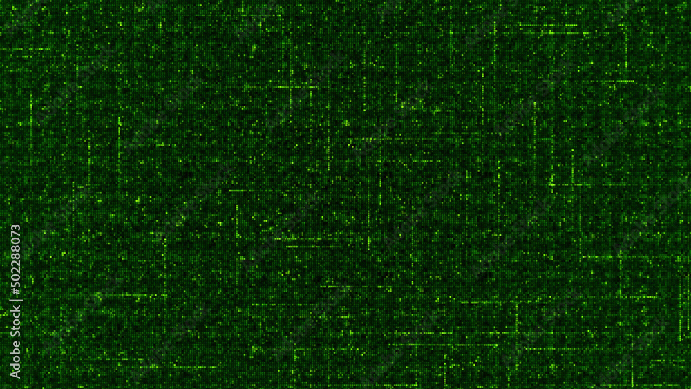 Diagram with moving lines in computer board. Animation. Matrix diagram ...