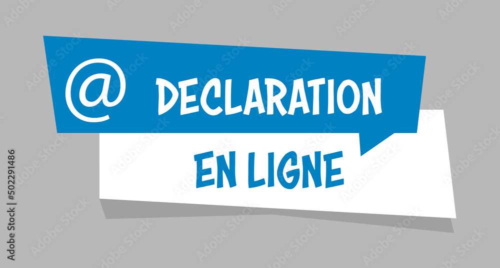 Logo déclaration en ligne. Stock-Vektorgrafik | Adobe Stock