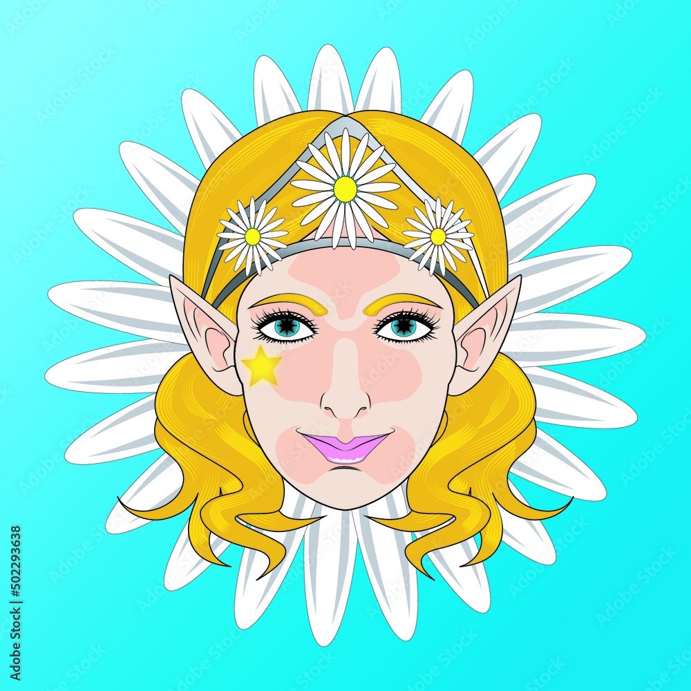 Logo de hada con fondo de flor Stock Vector | Adobe Stock