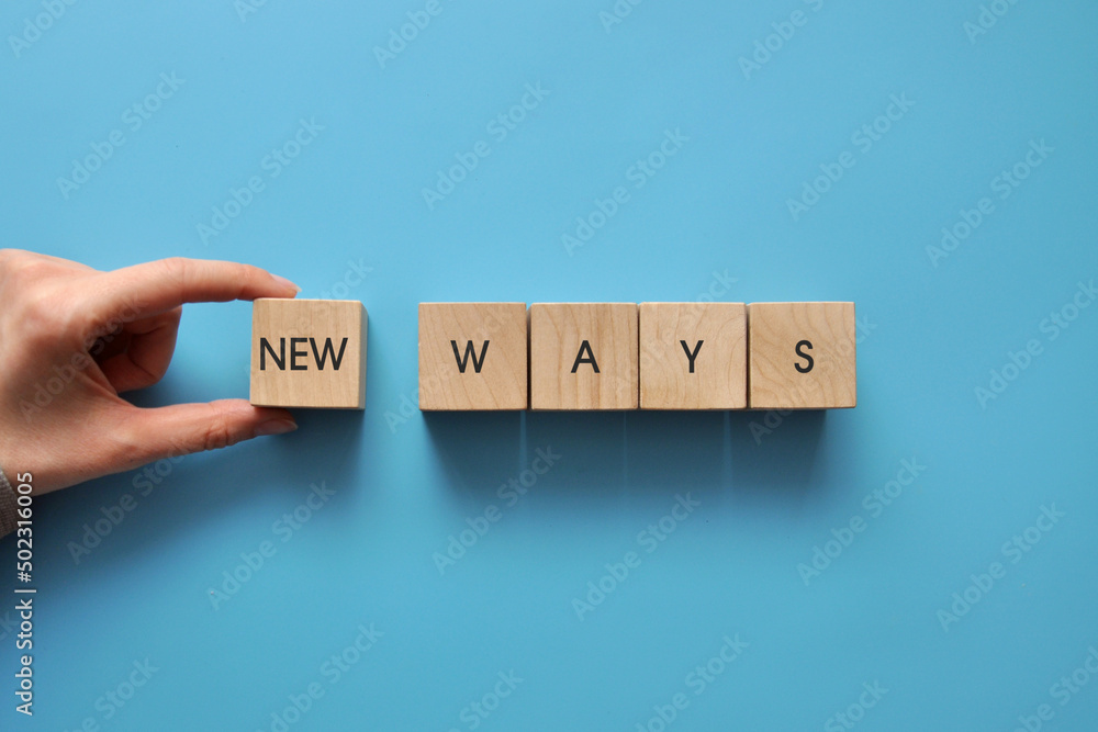 Inscription: new ways. Symbol of innovation Stock Photo | Adobe Stock