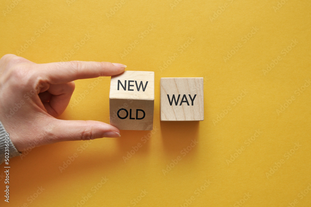Foto de Inscription: the new way and the old way. A symbol of choice ...