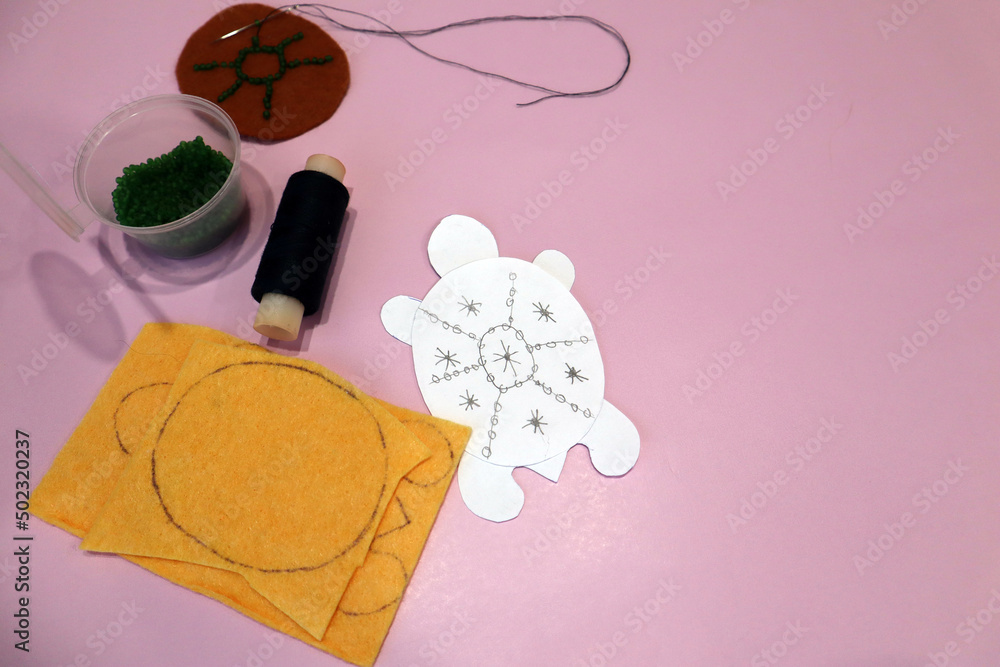 Cut-out details toy turtle. Fabric crafts for kids.How to make a cute ...