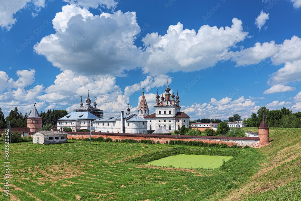 Yuryev-Polsky, Russia. Archangel Michael Monastery inside the earth ...