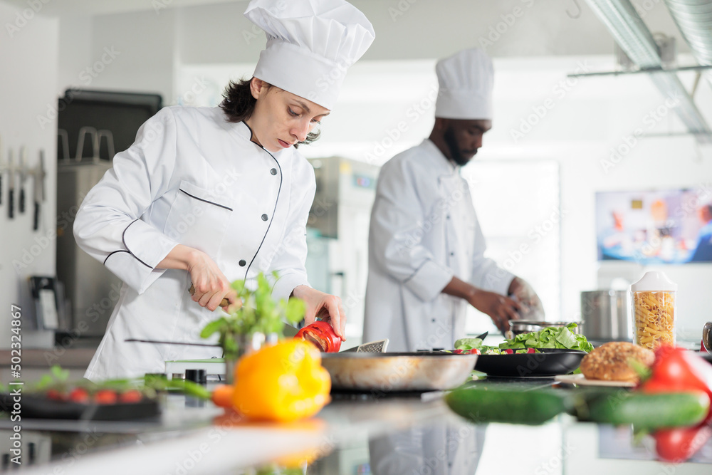 Chef Chopping Food
